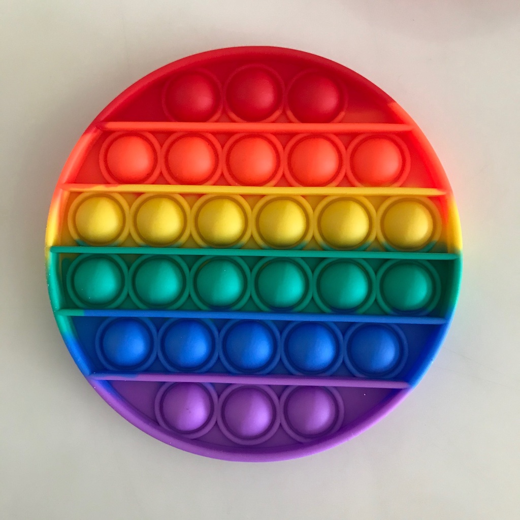 New Pop It Fidget Toy Push Bubble Rainbow Ice Cream Autism Needs ...