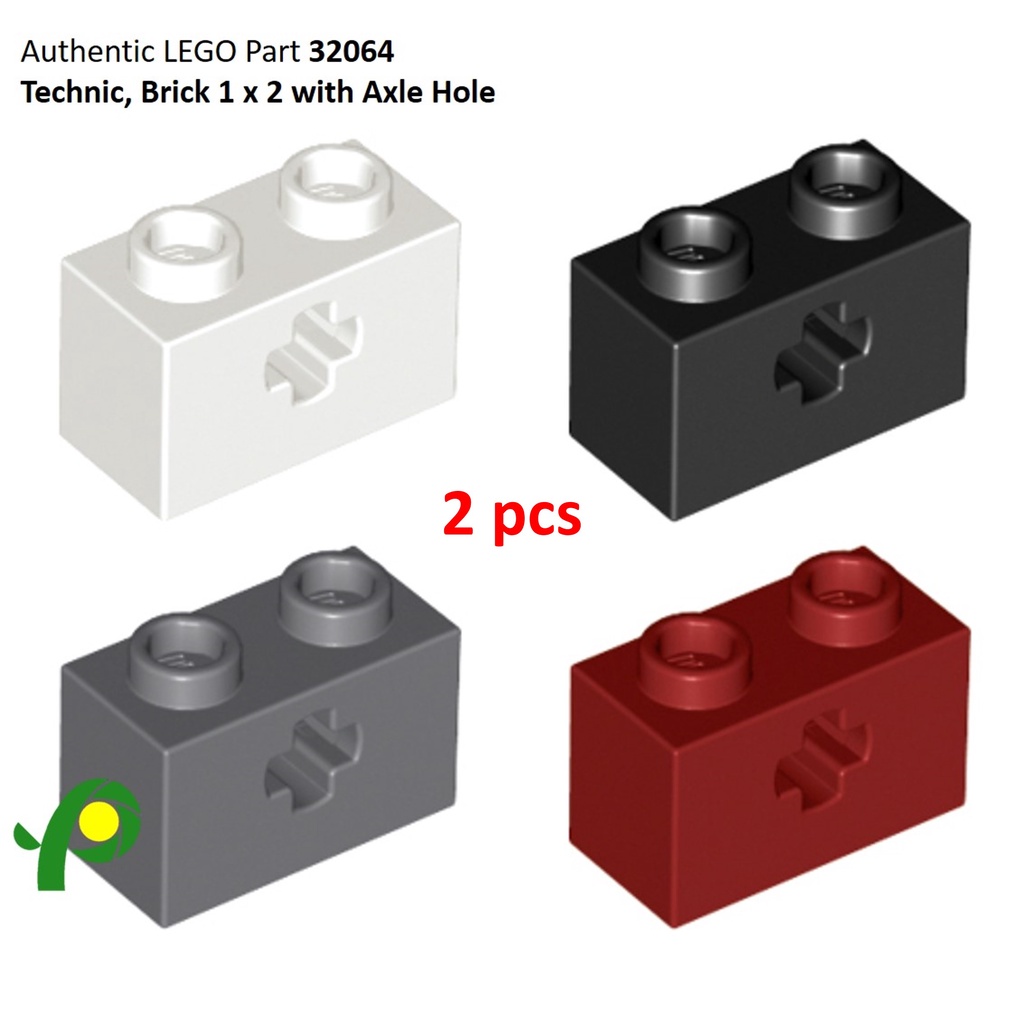 LEGO Parts 32064 Technic Brick 1x2 with Axle Hole | Shopee Philippines