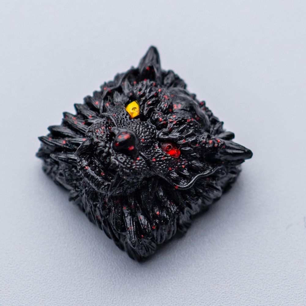 Artisan keycap Dragon head keycap Hand made Resin keycap mechanical ...
