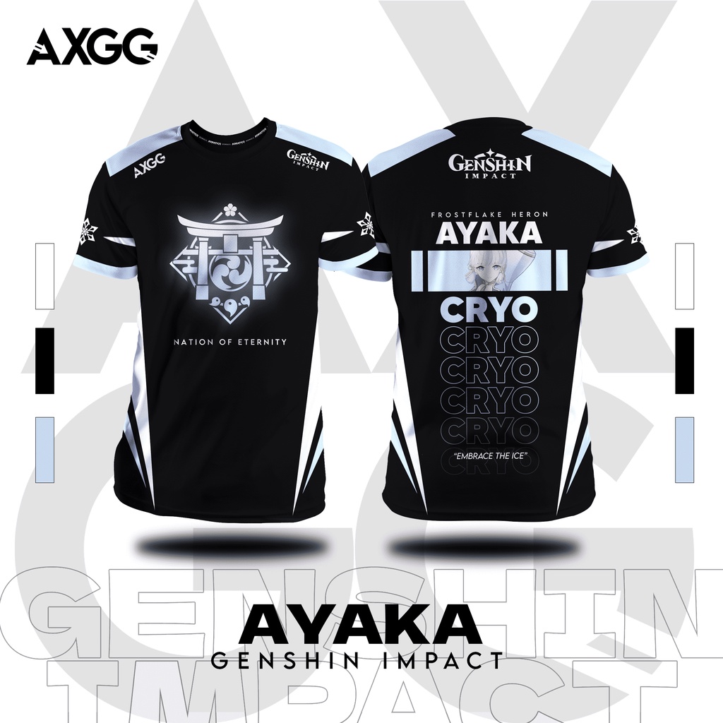 AXGG "Genshin Impact - Ayaka" Gaming T-Shirt | Shopee Philippines