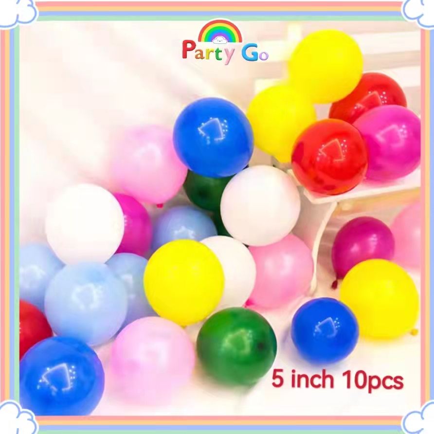 5 Inch 10pcs Standard Ordinary Balloons For Decoration Birthday Needs ...
