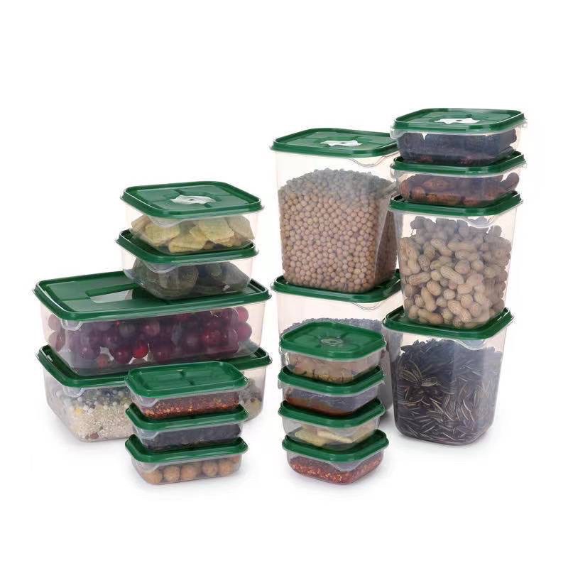 17pcs set Refrigerator Tupperware Kitchen Container Food Storage Box ...