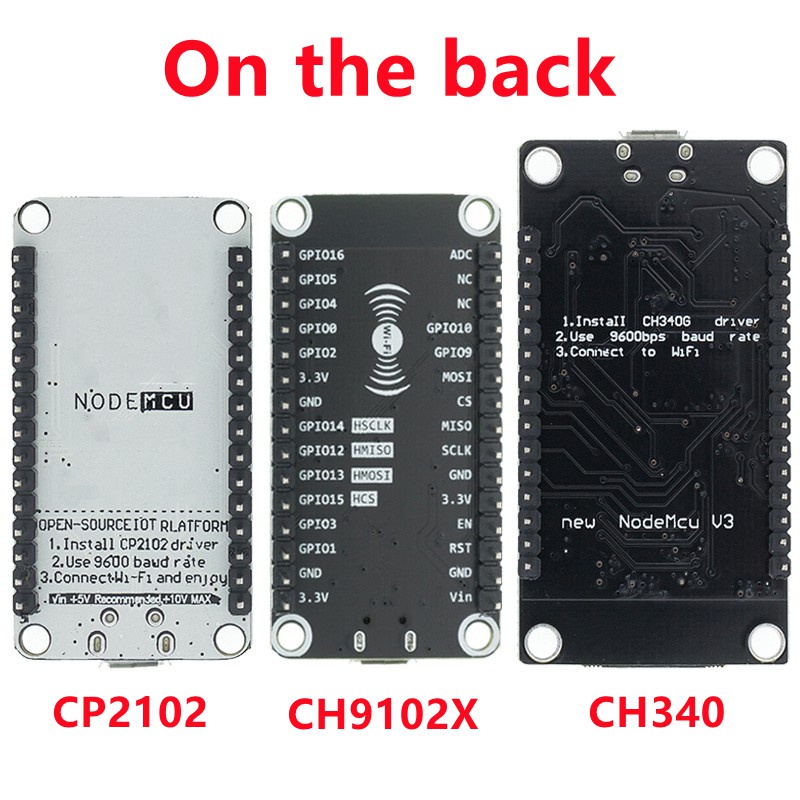 Wireless module CH340/CP2102/CH9102X NodeMcu V3 V2 Lua WIFI Internet of ...