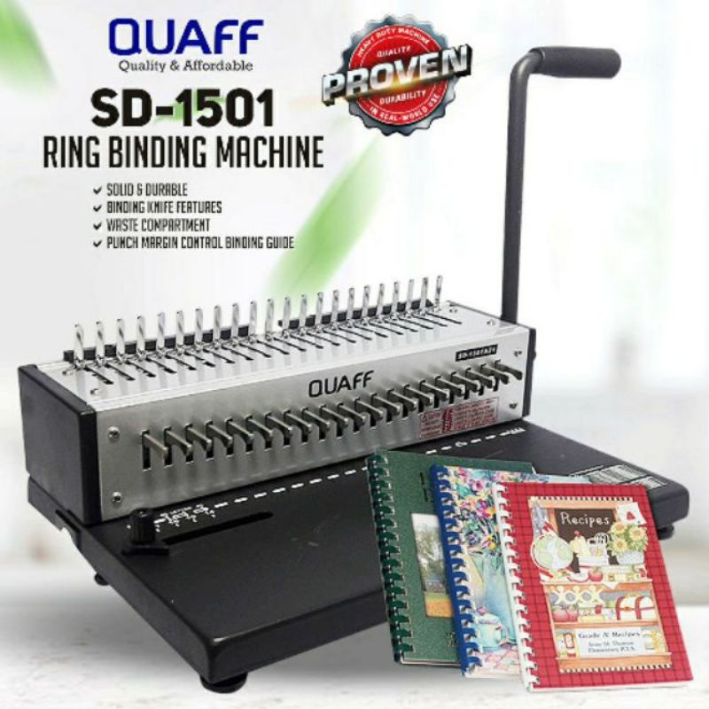 QUAFF RING BINDING MACHINE SD-1501 A4SIZE | Shopee Philippines