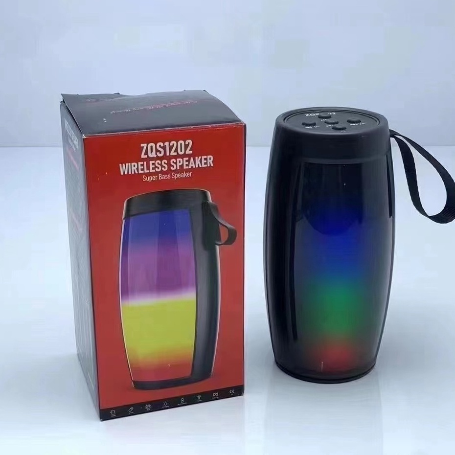 ZQS 1202 LED Sound Portable Colorful Home Audio Bluetooth Wireless Sp | Shopee Philippines