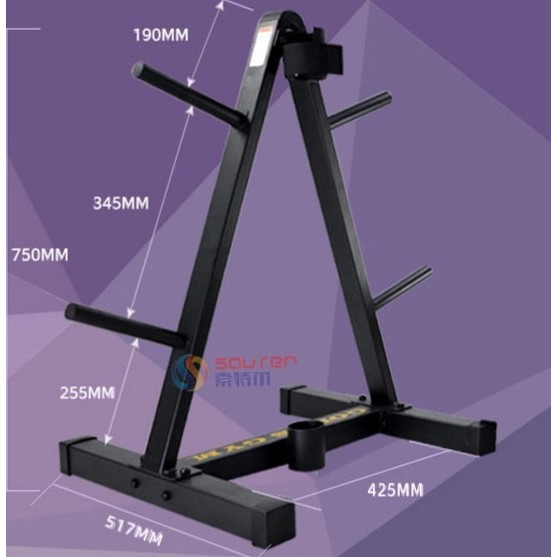 Weight Plate Rack Storage Rack Bar Holder (Support Olympic barbell 5cm ...