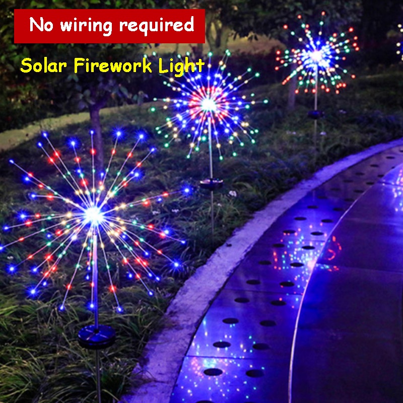 120LED Solar Firework Light Outdoor Decoration Lighting Waterproof ...