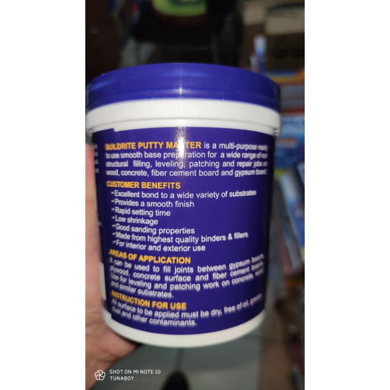 Buildrite 1KG Putty Master Joint Filler Plaster Wall Putty ...