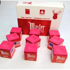 Billiard Master chalk Red 9pcs. (tisa ng tako ng bilyaran) | Shopee ...