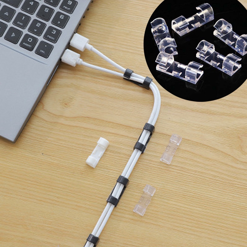 20pcs Self-adhesive Cable Clip / Practical Wire Organizer / Portable ...