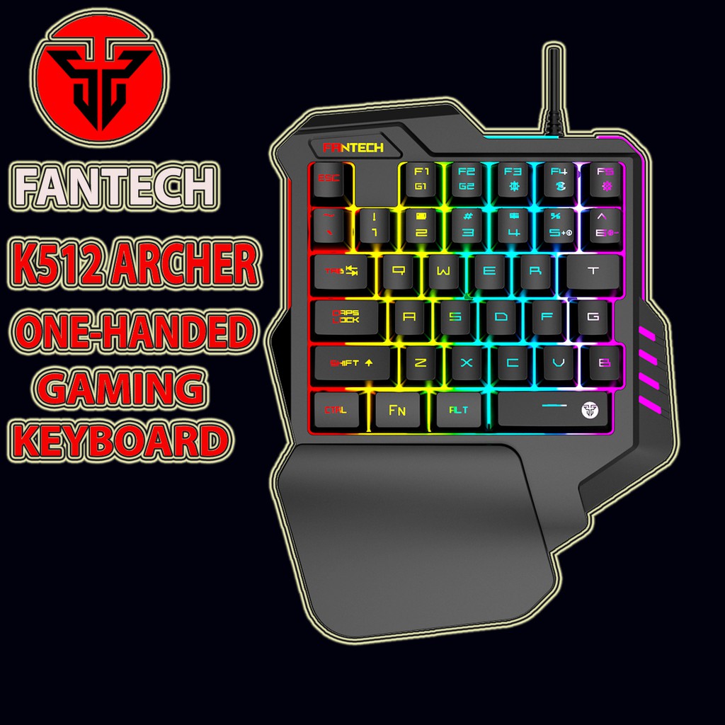 100%Legit Fantech K512 Archer One-Handed RGB Gaming Keyboard | Shopee ...