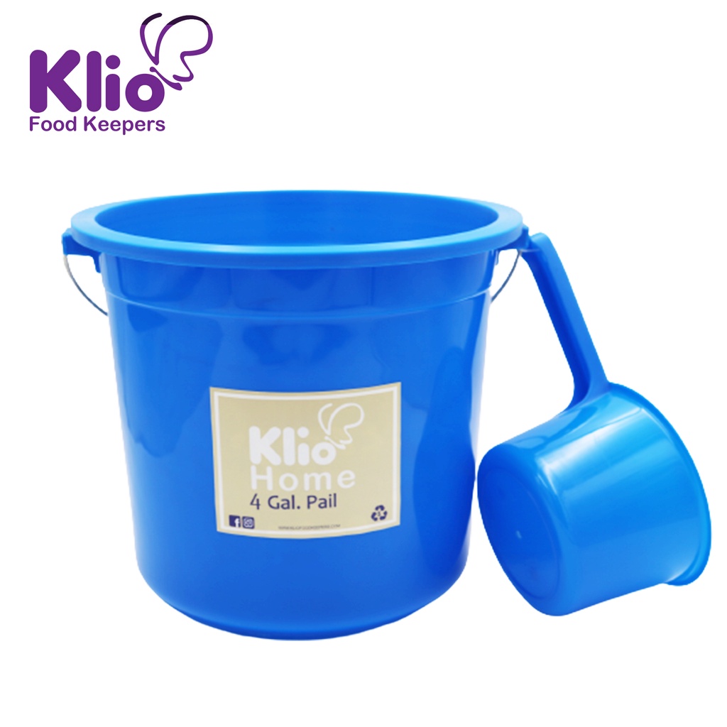 KLIO-H030 WATER PAIL 4GALLONS WITH Water Dipper set | Shopee Philippines