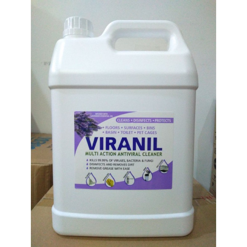 VIRANIL ANTIVIRAL CLEANER 5 LITER (DISINFECTANT) | Shopee Philippines