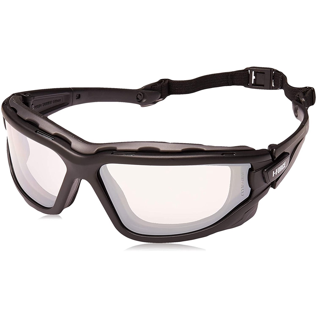 Pyramex I-FORCE with Anti-Fog Sporty Dual Pane Safety Goggles, Black ...