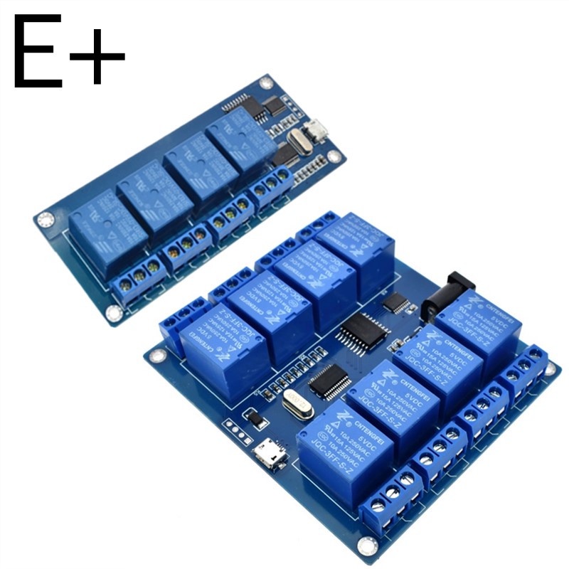 DC 5V 10A 4 8 Channel Relay Module Micro USB Board With Indicator PC ...