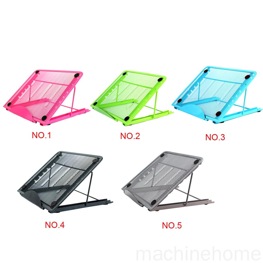 MC-Steel Mesh Laptop Tablet Stand Rack Folding Adjustable Computer ...