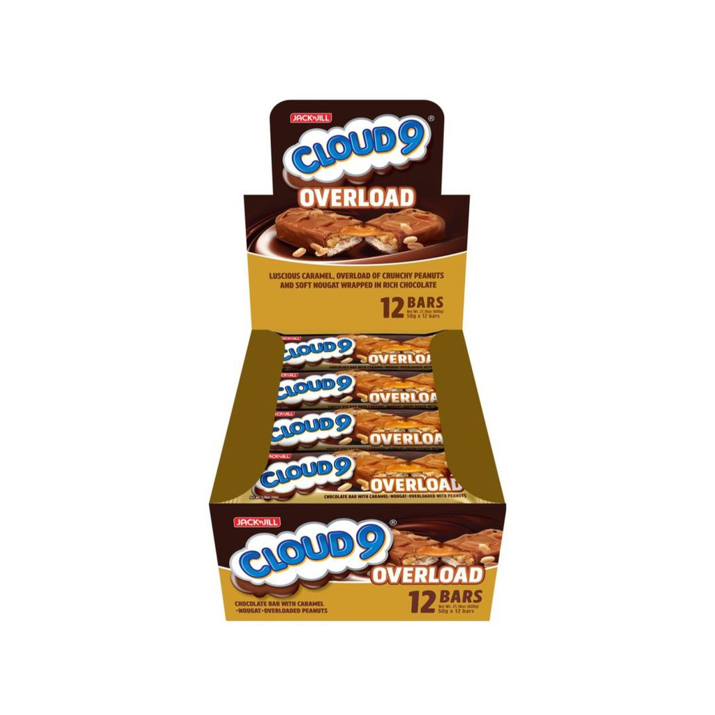 Cloud 9 Overload Chocolate Bar (50g x 12) | Shopee Philippines