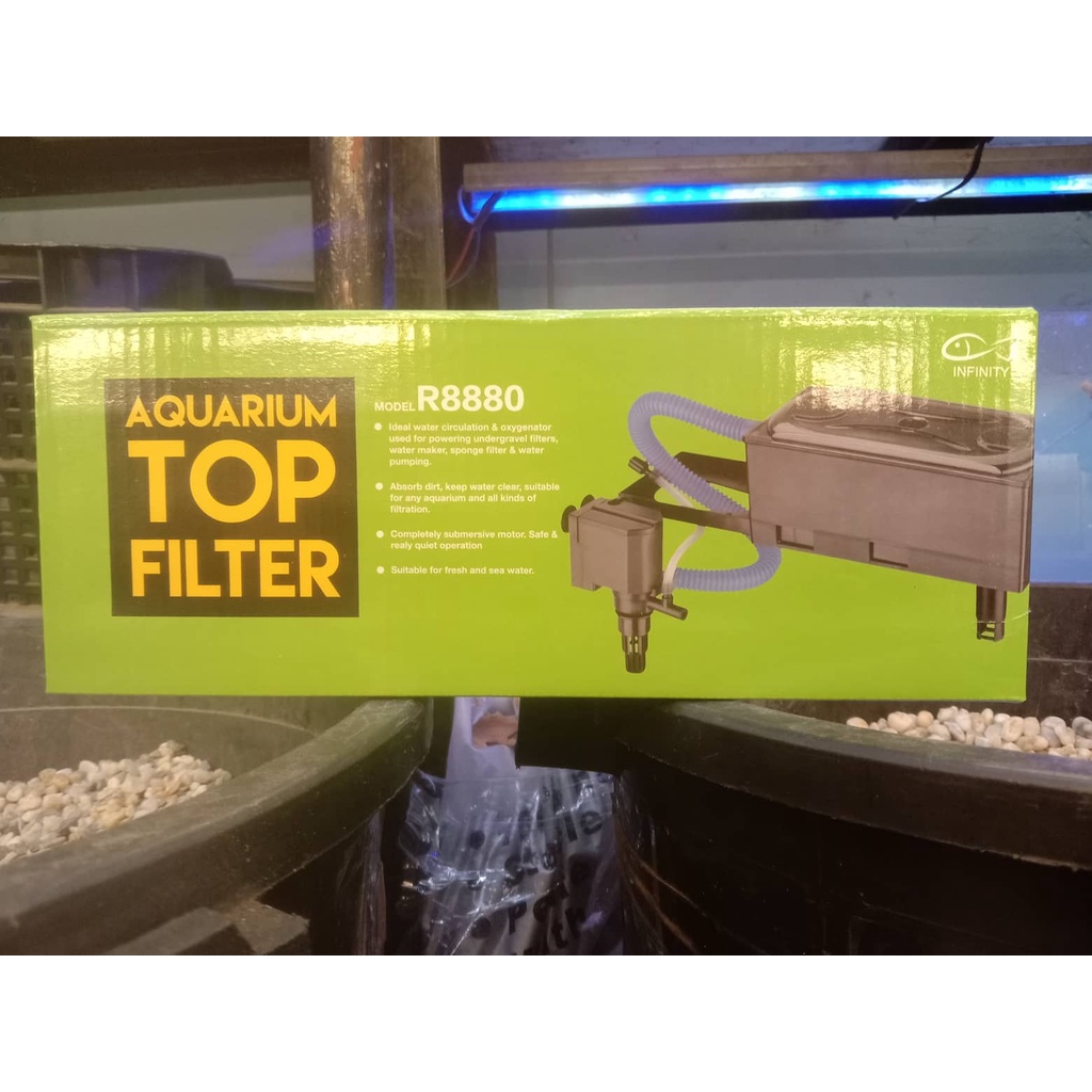 Infinity Aquarium Top Filter Overhead Filter for Freshwater and Marine ...