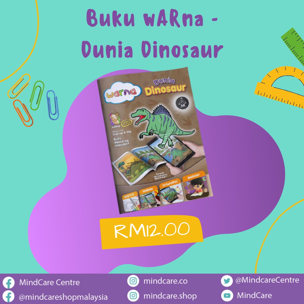 Interactive Coloring Book with Dinosaur World AR | Shopee Philippines
