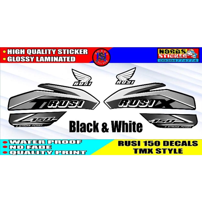 RUSI 150 DECALS TMX STYLE with random freebies | Shopee Philippines