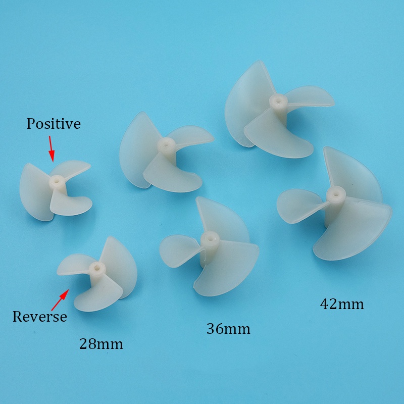 1 Pair Rc Boat 3 Blades Propeller CW CCW D28mm/ 36m / 42mm Nylon ...