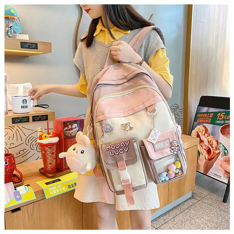 Japanese and Korean Style Student Backpack New Cute Large-capacity ...