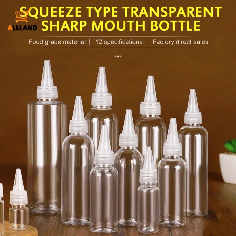 20/30/50/60/80/100/120ml Refillable Pointed Mouth Squeeze Bottle ...