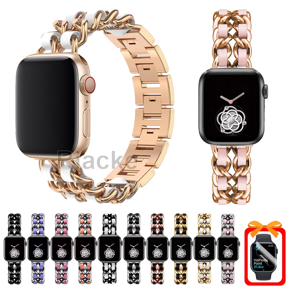 Stainless Steel Strap Metal Band Bracelet Compatible for iWatch Series ...