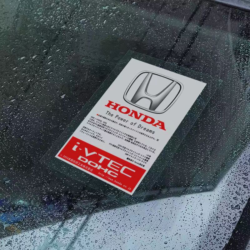 [JDM] HONDA Electrostatic Sticker Retro Car Windshield Window Features ...