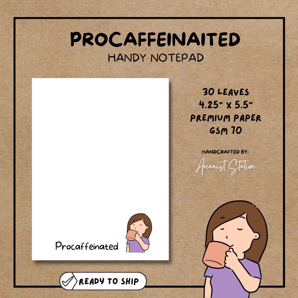 Procaffeinated - Tagalog Witty Humor Handy Size Notepad | Shopee ...