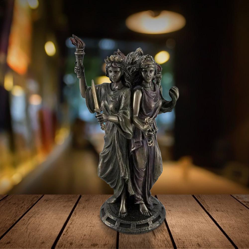 Three Goddesses Resin Statue Bronze Finish Goddess Hecate Greek ...