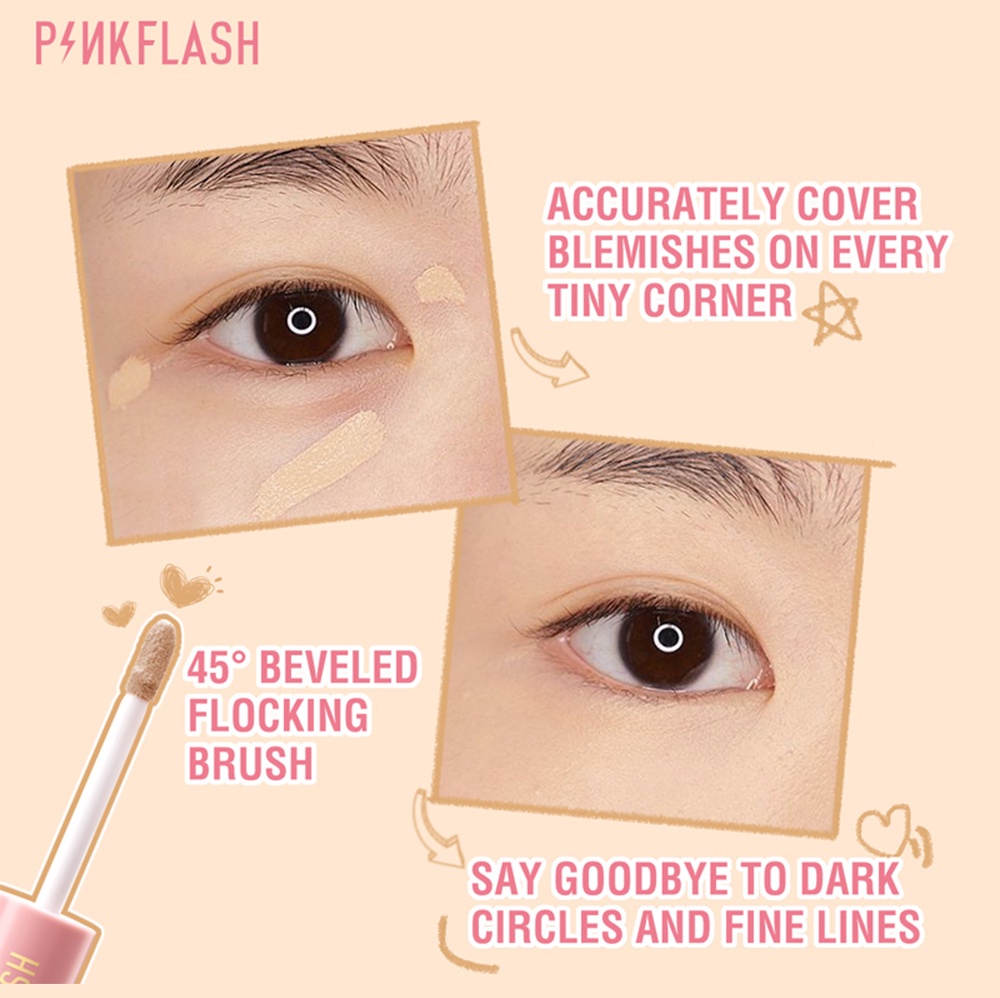 PINKFLASH Waterproof Concealer Liquid Face Highlight Long Lasting ...