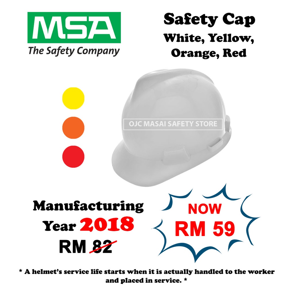 MSA US Safety Cap (Manufacturing Year 2018) | Shopee Philippines