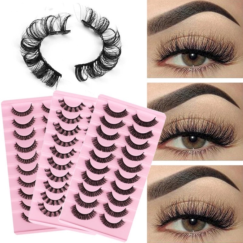 Russian Rolls 10 Pairs False Eyelashes Set Natural Curling Air Feeling ...
