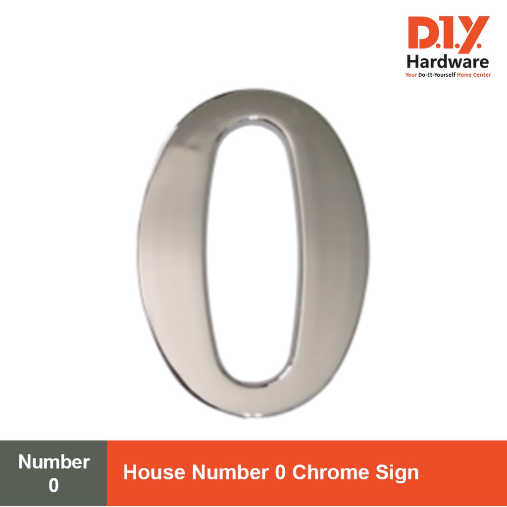 DIY Hardware House Number Chrome Sign | Shopee Philippines