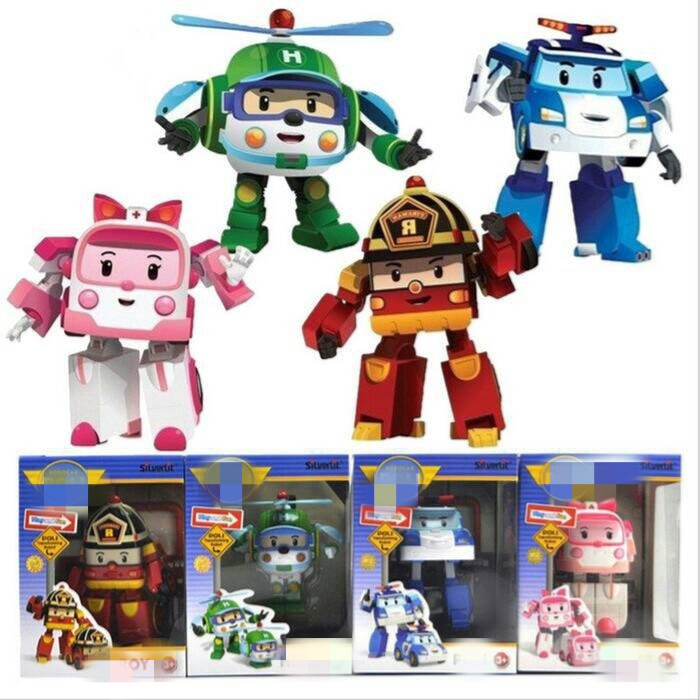 Mmtoys MB285 Kids Toys Robocar Set Transformer 4in1 Robot Transformer ...