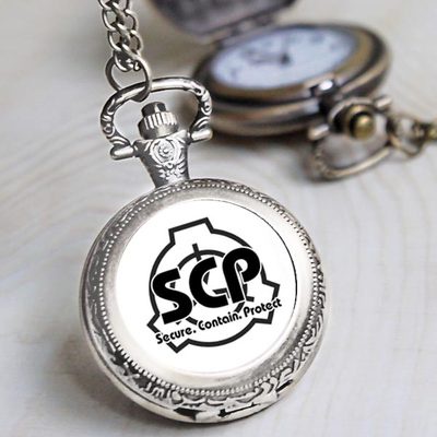 SCP foundation pocket watch cartoon necklace table fashion pocket watch ...