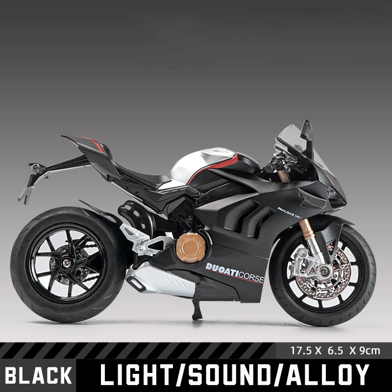 1:12 Scale Ducati V4S Alloy Motorcycle Model Diecast Car Sound Light ...
