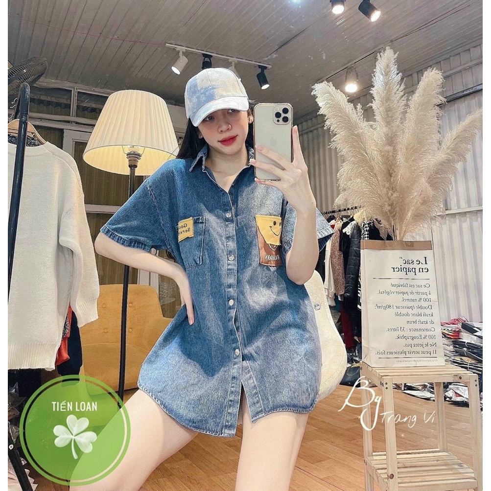 Hot hit logo denim shirt | Shopee Philippines