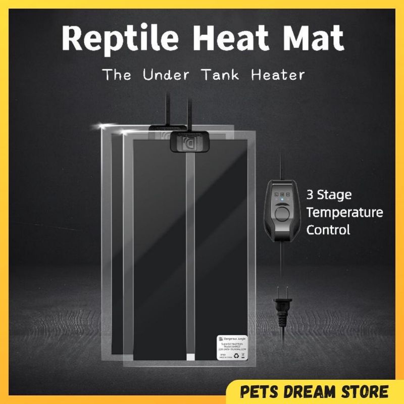 Reptile Heat Mat pet heating pad tortoise heat pad snake gecko heater ...
