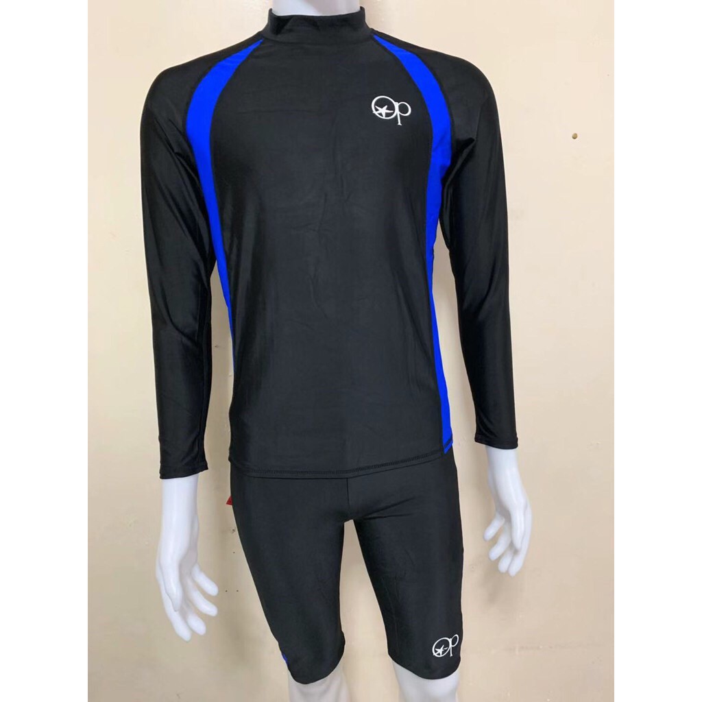 OP swimwear sunscreen long sleeved suit w/shorts for men swimsuit #501 ...