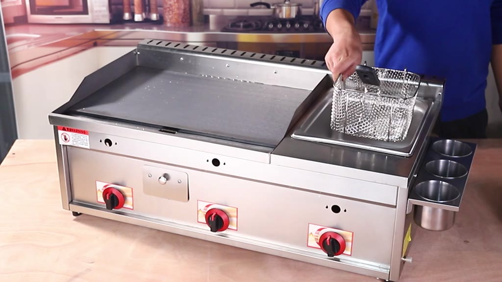 Gas Iron Plate Deep Fryer -Commercial Grid Boiler Integrated Machine ...