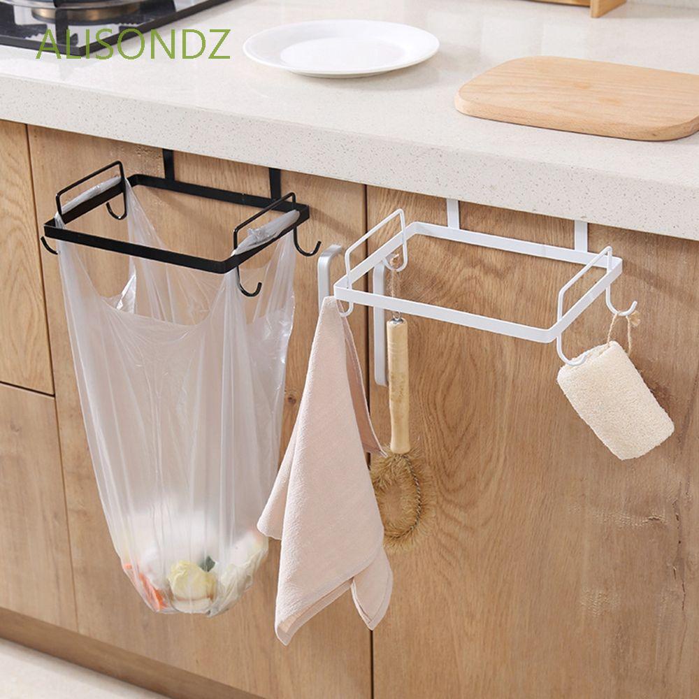 ALISONDZ door hook Trash Rack Stainless Steel trash bag holder Garbage ...