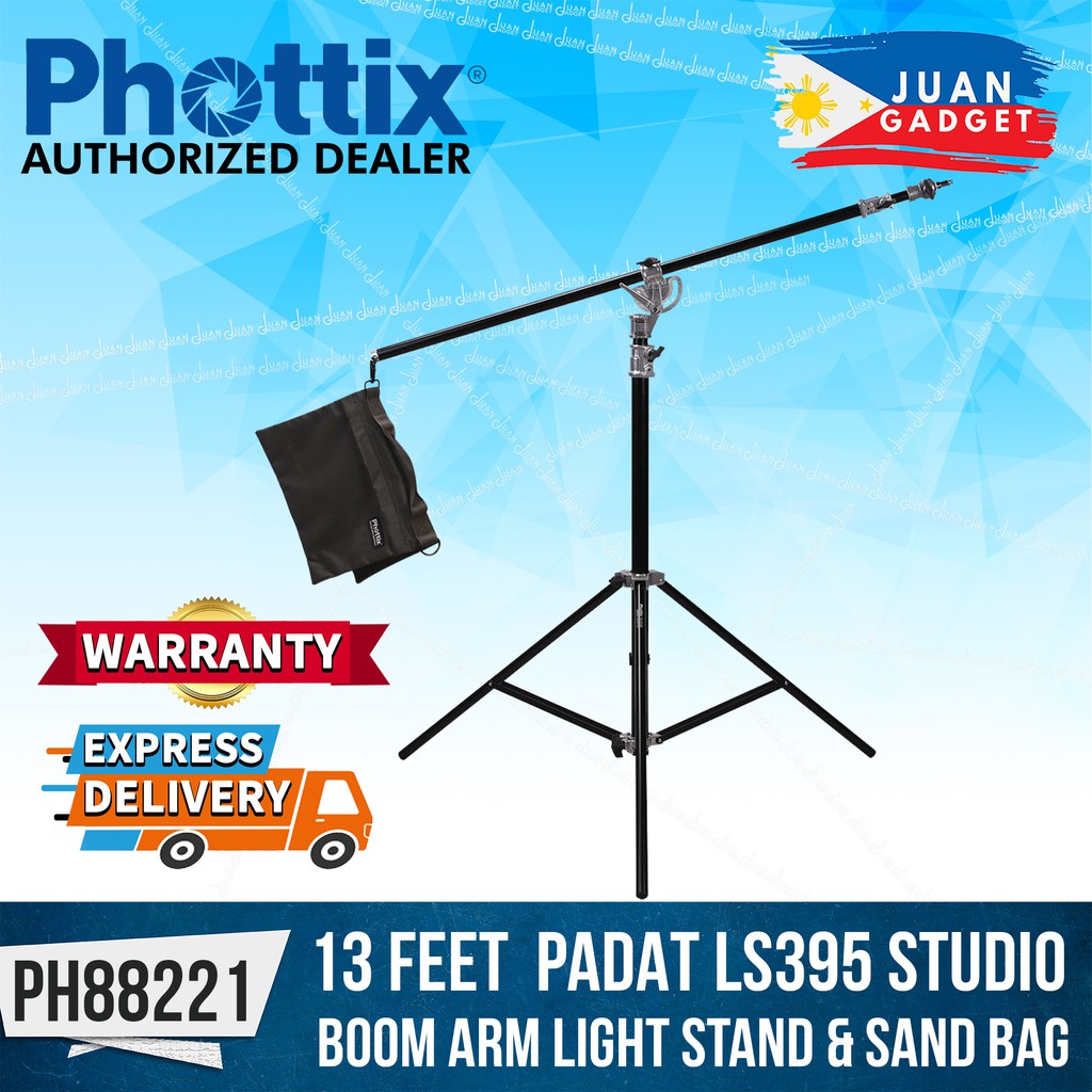 Phottix Saldo 395 Studio Boom Arm Light Stand & Sandbag 395cm or 13 ...