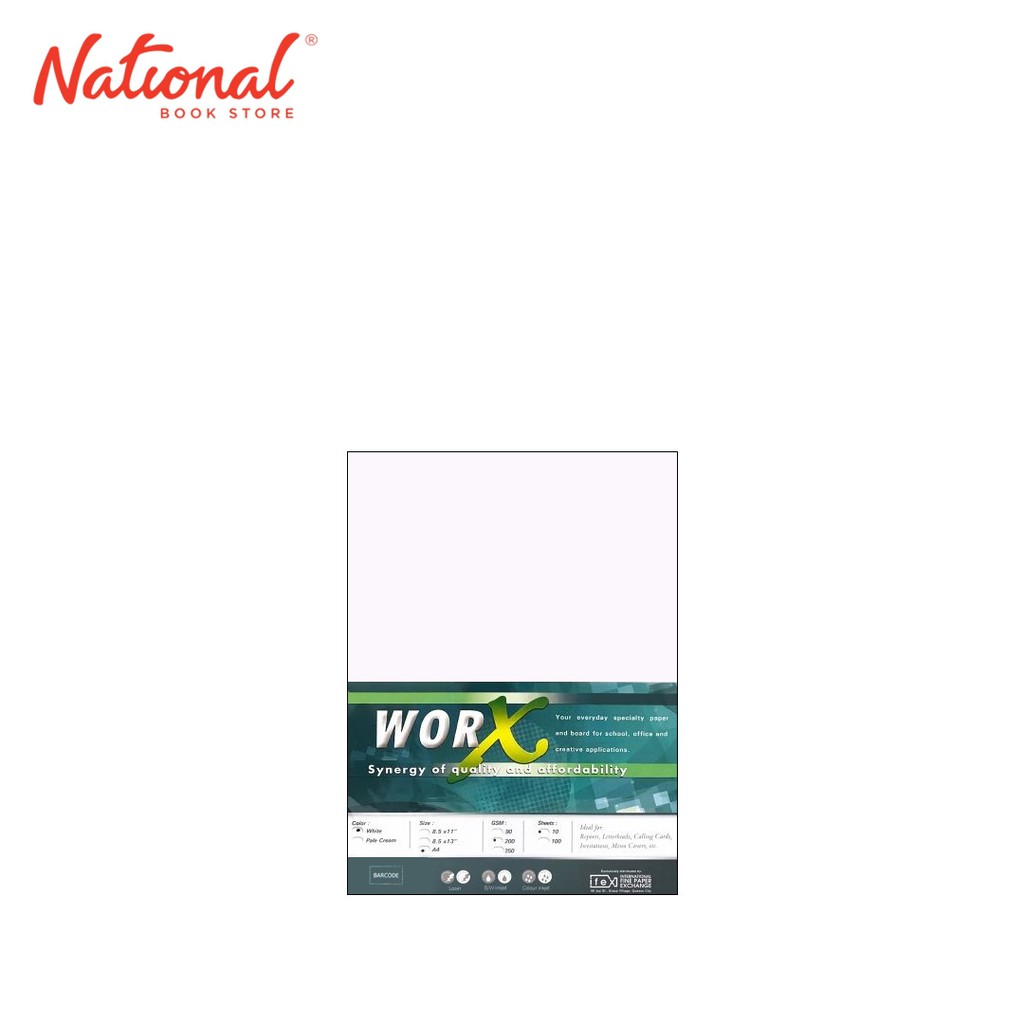 Worx Fine Board A4 200Gsm White 10S National Book Store | Shopee ...