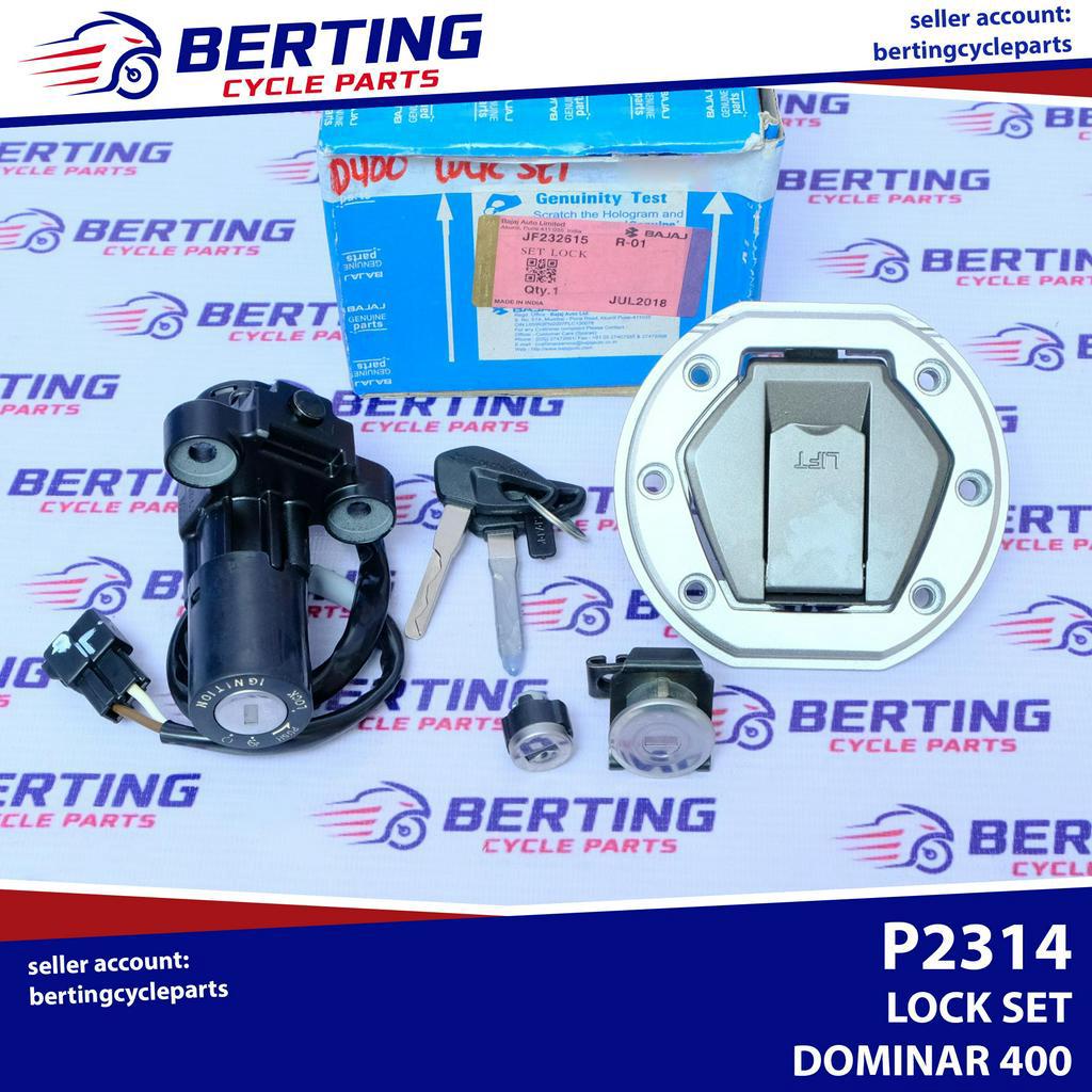LOCK SET IGNITION SWITCH WITH TANK CAP Dominar 400 Genuine JF232615 ...