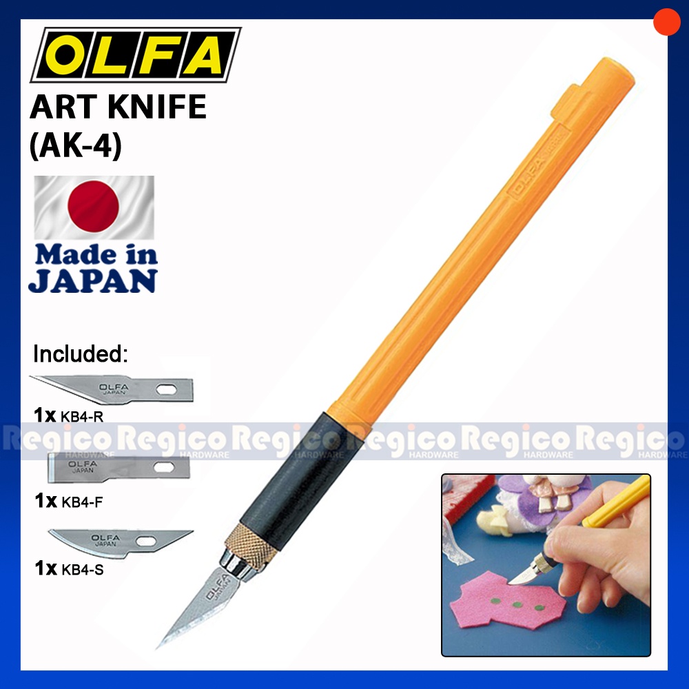 Olfa Art Knife AK-4 with accessory blades Regico Hardware | Shopee Philippines