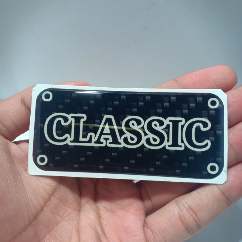 CLASSIC LOGO Flexible resin embossed sticker Emblem | Shopee Philippines