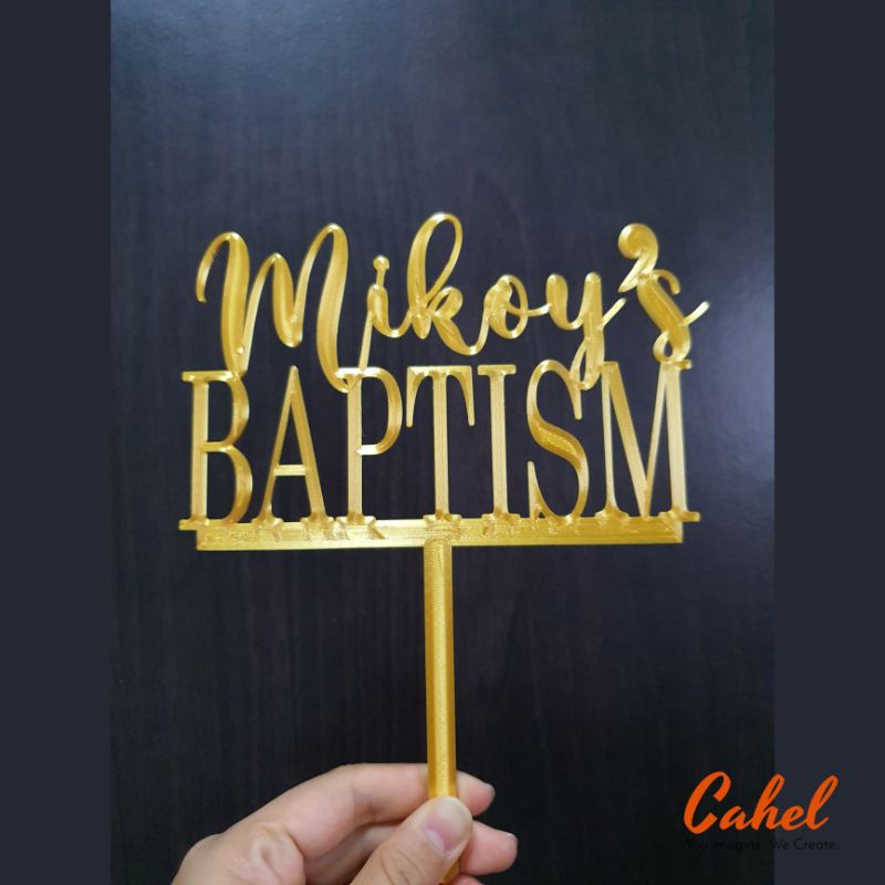 Baptism Cake Topper Christening Dedication Cake Topper | Shopee Philippines