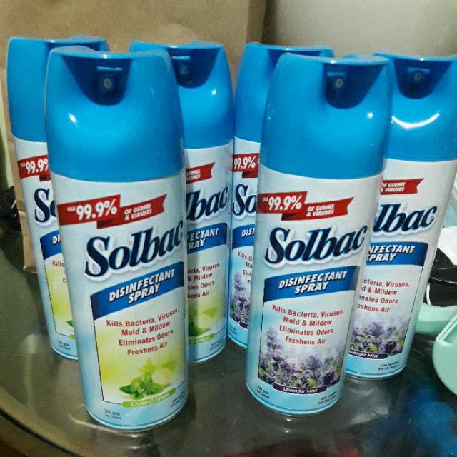 Solbac Disinfectant Spray 300 grams | Shopee Philippines